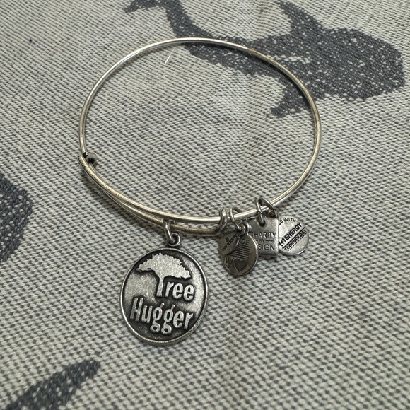Jewelry | Alex And Ani Silver Tree Hugger Bangle Bracelet | Poshmark